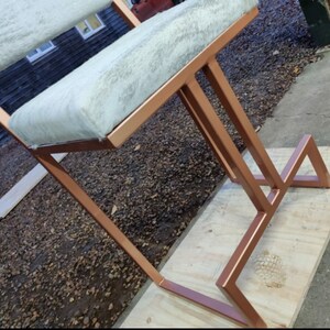 Genuine Cowhide Bar Stools/ Bar Chairs XL King Size With Copper Frames ...