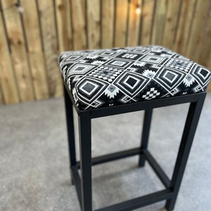 Aztec Counter Stool / Bar Stool - Black and White - Various Seat ...