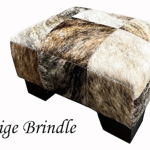 Genuine Cowhide Foot Stool - Choose From 6 Color Options Available ...