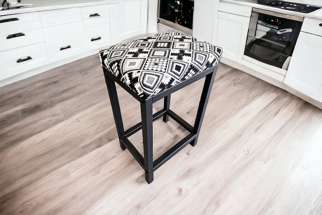 Aztec Counter Stool / Bar Stool - Black and White - Various Seat ...