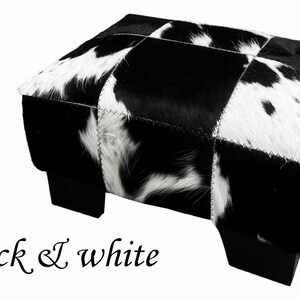 Genuine Cowhide Foot Stool - Choose From 6 Color Options Available ...