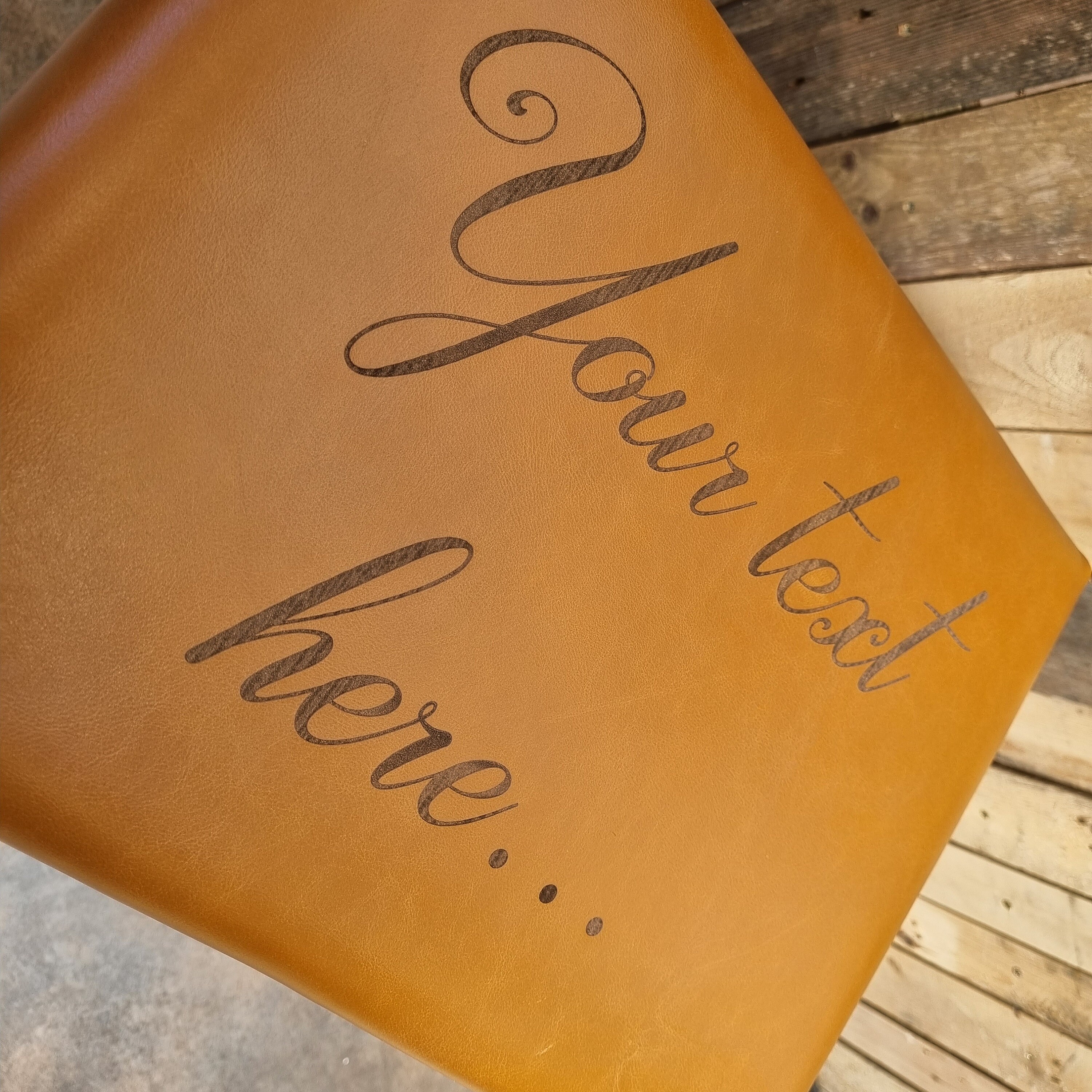 CUSTOM LASER ENGRAVED Genuine Leather Bar Stool / Counter - Etsy