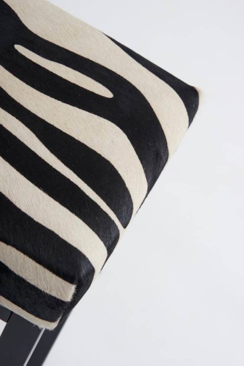 Zebra Style Bespoke Custom-made Cowhide Bar Stool Counter - Etsy