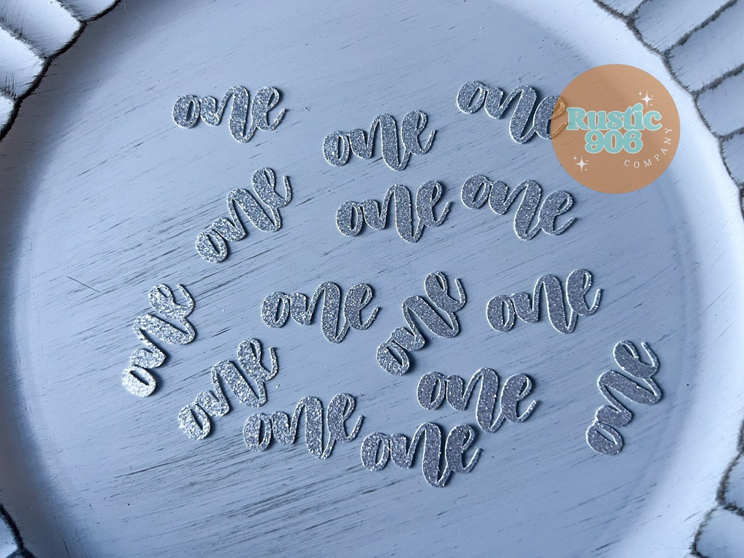 One Confetti, First Birthday, 1st Birthday Confetti, Silver Glitter ...