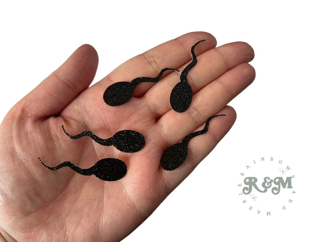 Sperm Confetti, Vasectomy Party Decorations, Black Glitter Confetti ...