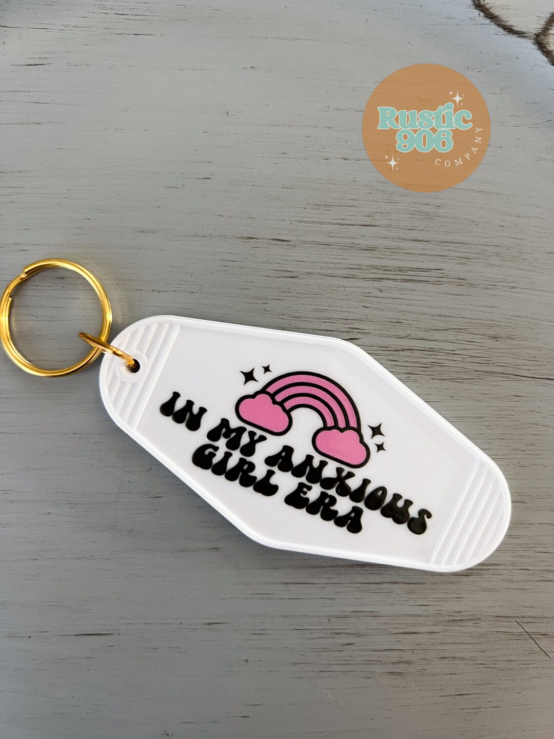 Anxious Girl Era, Anxious Keychain, Motel Keychain, Retro, Funny ...