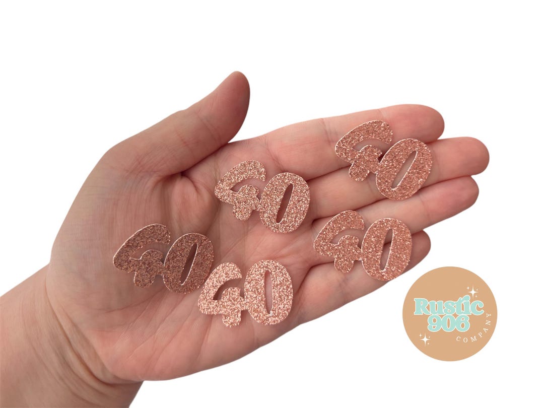 40th Birthday Confetti, Rose Gold Confetti, Party Decorations, Table ...