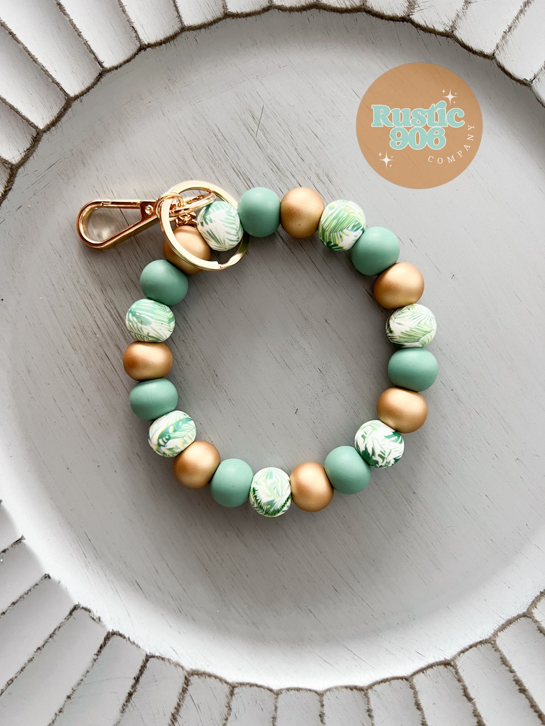 Plant Wristlet, Silicone Beaded Wristlet, Plant Lover, Gift for Her ...