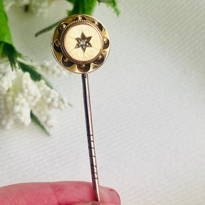 Antique 15ct Gold Diamond Stick Pin - Etsy