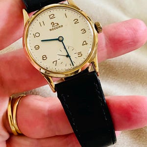 Vintage Record 9k Gold Watch From 1965 - Etsy
