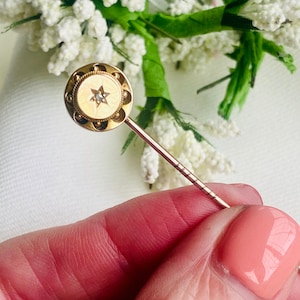 Antique 15ct Gold Diamond Stick Pin - Etsy