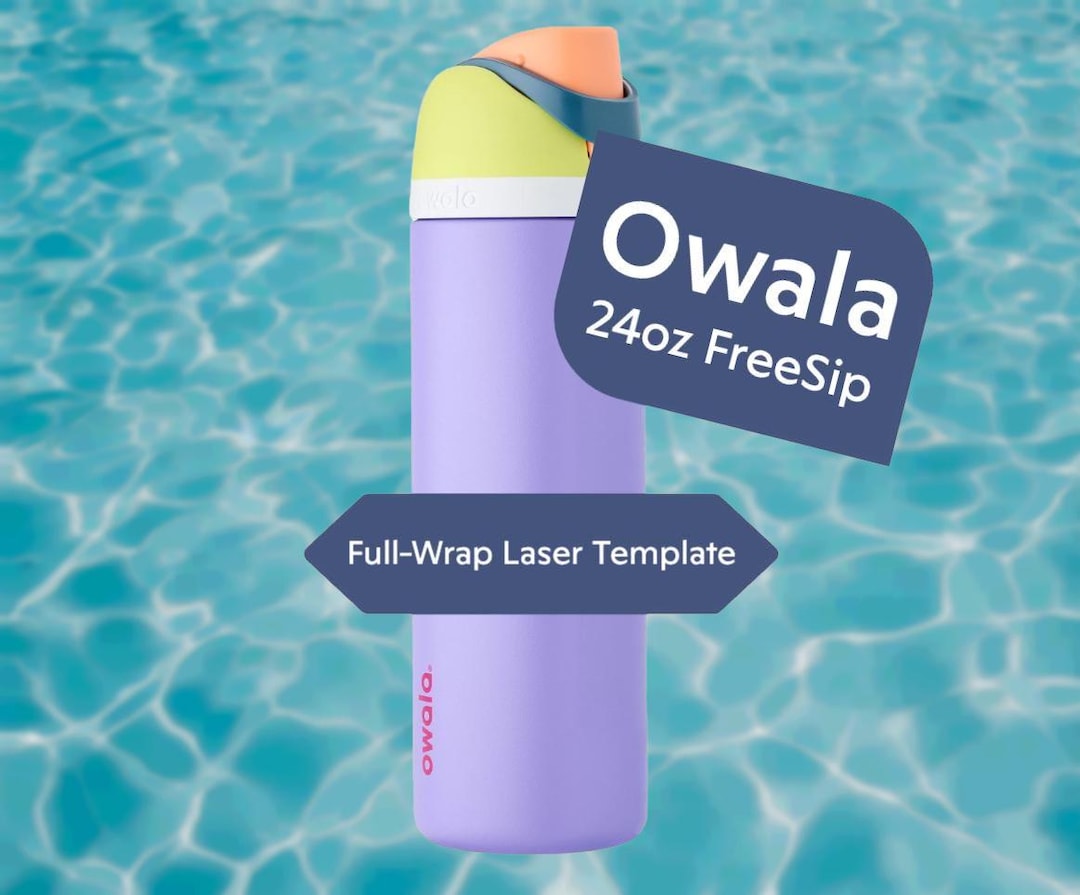 Owala Tumbler Full Wrap Laser Template: Freesip & Straw (digital ...
