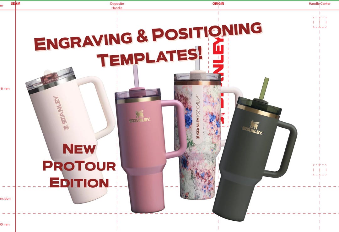 Stanley 40 Oz Quencher H2.0 Full Wrap Laser Engraving Template ...