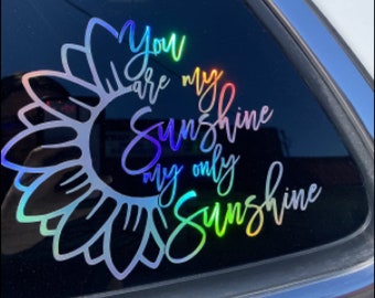 You Are My Sunshine Car Decal/vinyl - Etsy