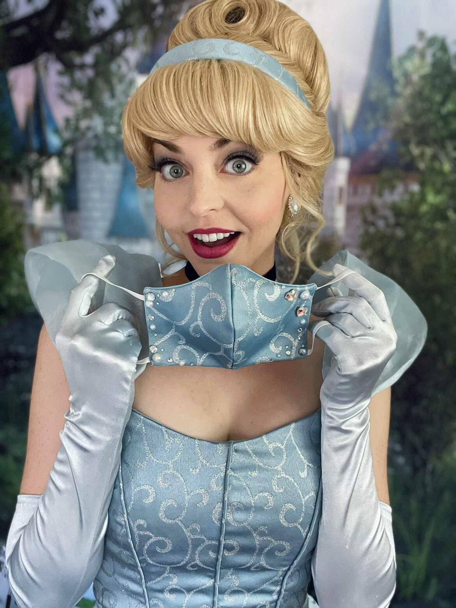 Cinderella Park Swirl Inspired Face Mask - Etsy