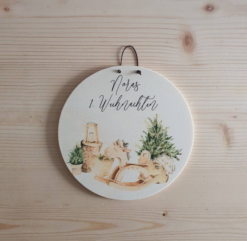 Personalized Wooden Sign for 1st Christmas With Baby Name - Etsy