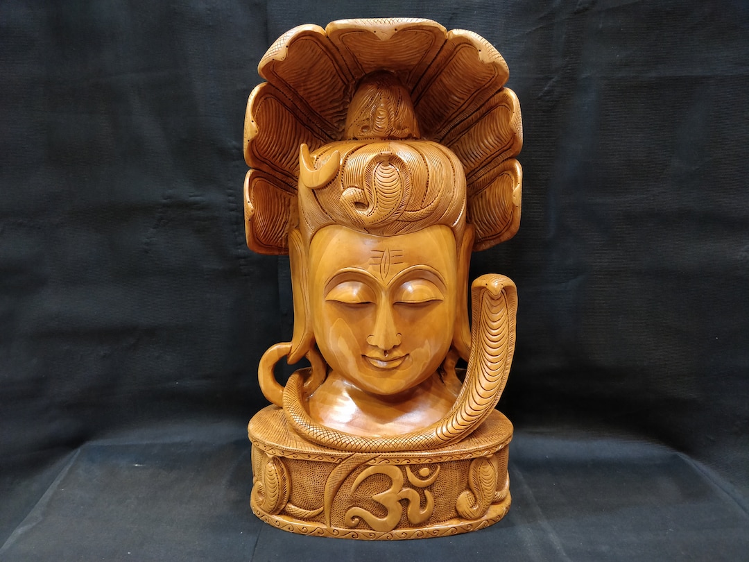 Buy Wooden Shiva, Lord Shiva Statue, Shiv, Mahadev, Wooden Carvings ...