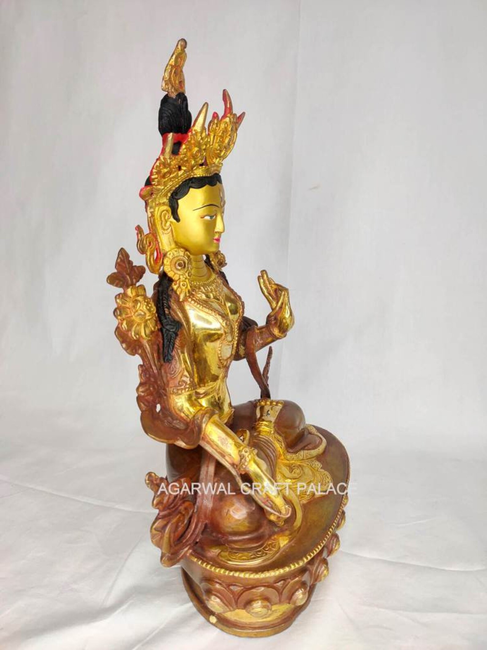 Tara Statue, Tara, Brass Tara, Goddess Tara, Tara Devi Statue, 24 K ...