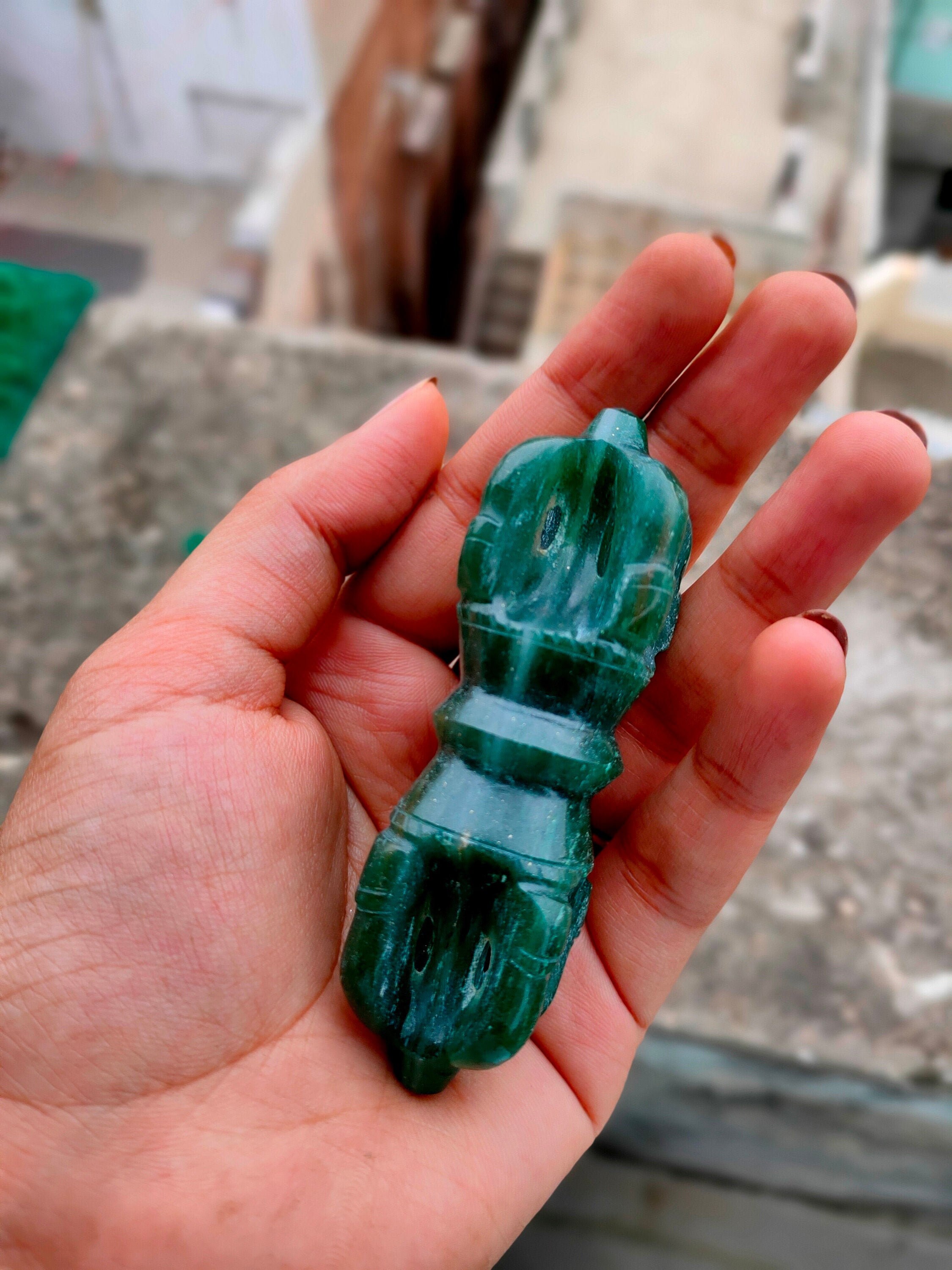 Vajra, Dorje ,green Jade Dorje, Diamond Wisdom, Aventurine Thunderbolt ...