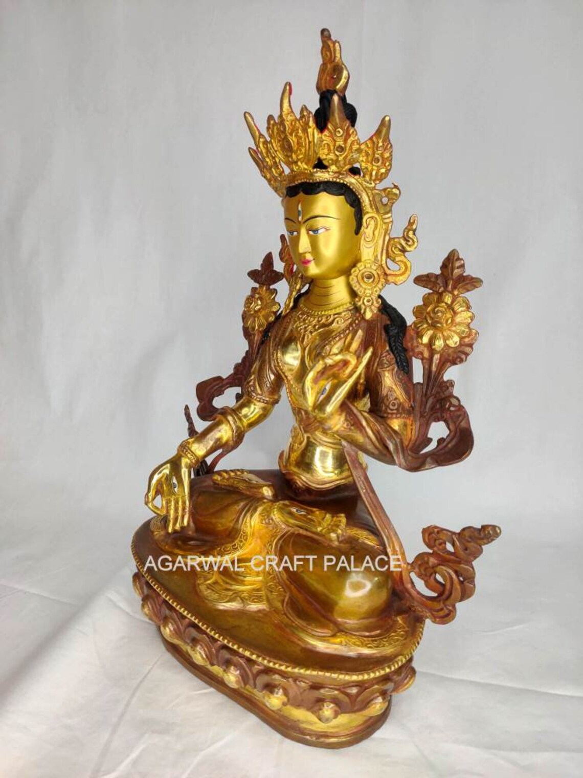 Tara Statue, Tara, Brass Tara, Goddess Tara, Tara Devi Statue, 24 K ...