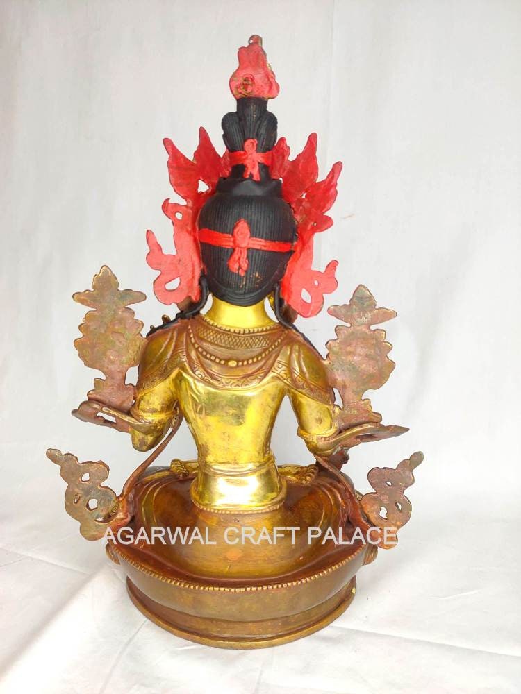 Tara Statue, Tara, Brass Tara, Goddess Tara, Tara Devi Statue, 24 K ...