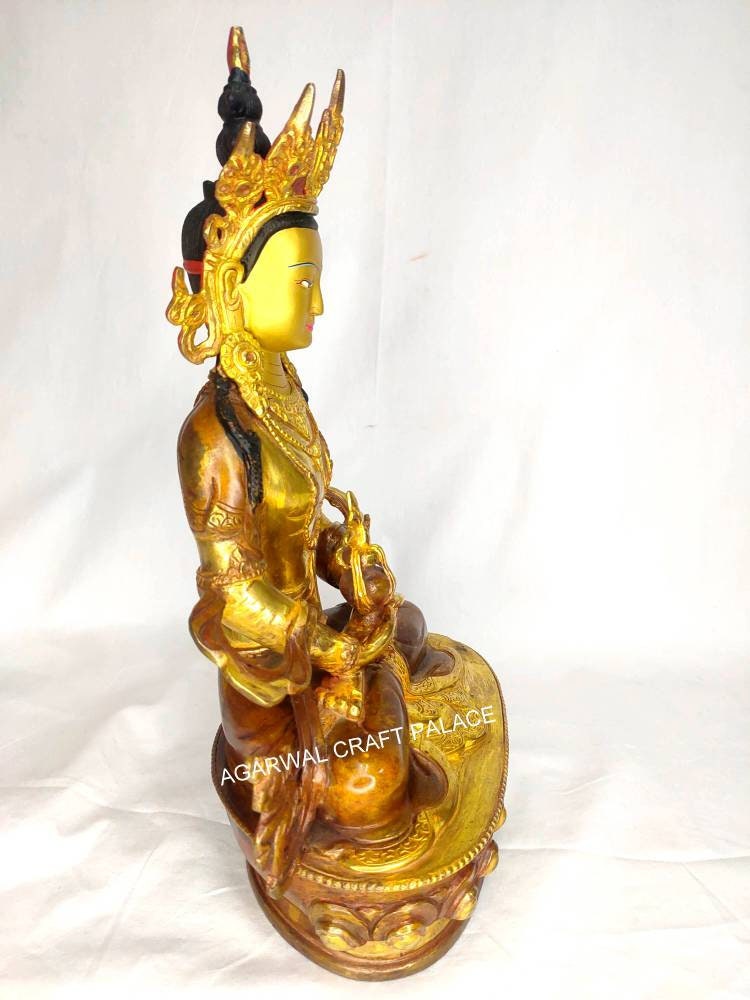 Godess Tara Statue, Bodhisattva, Buddist Deity Jetsun Dolma, Sgrol-dkar ...