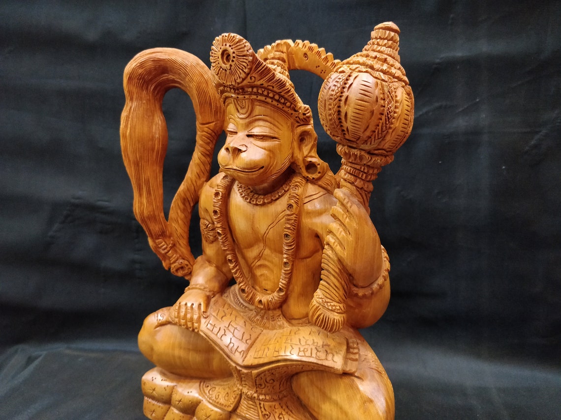 Buy Hanuman Statue, Lord Hanuman Sculptures, Spiritual Gifts, Wooden ...