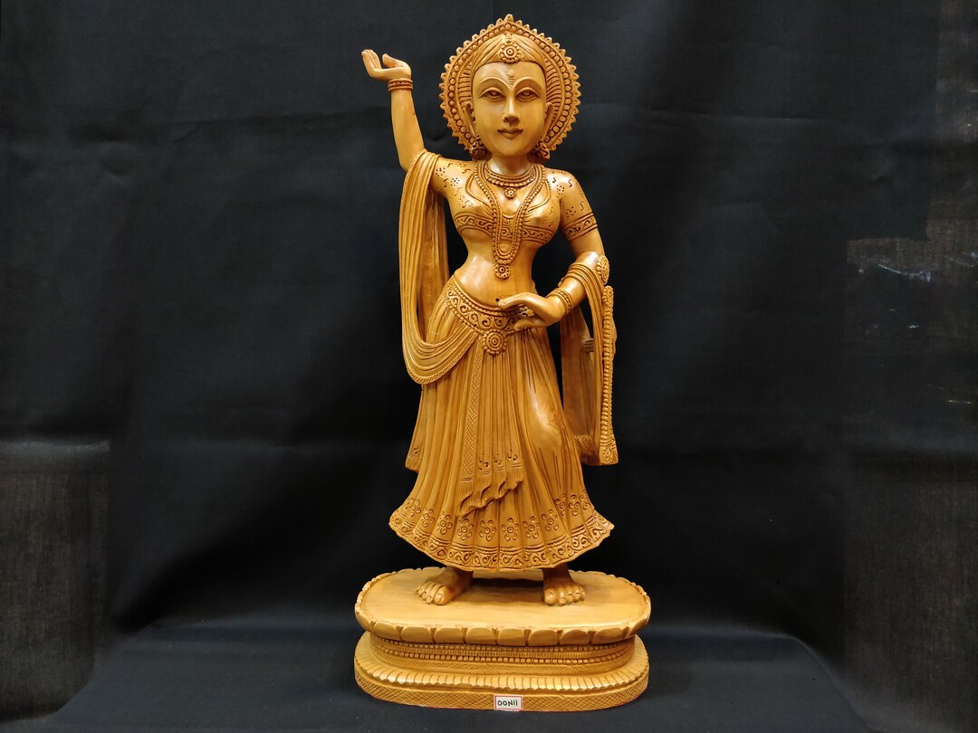 Wooden Dancing Girl Statue , Devadasi Statue , Ancient Art , Wooden ...
