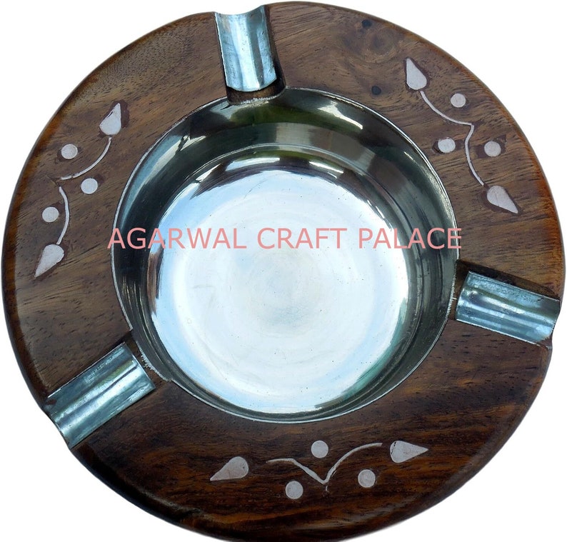 Wooden Cigarette Ashtray, Sheesham Wood Ashtray, Smoke Ash Holder ...