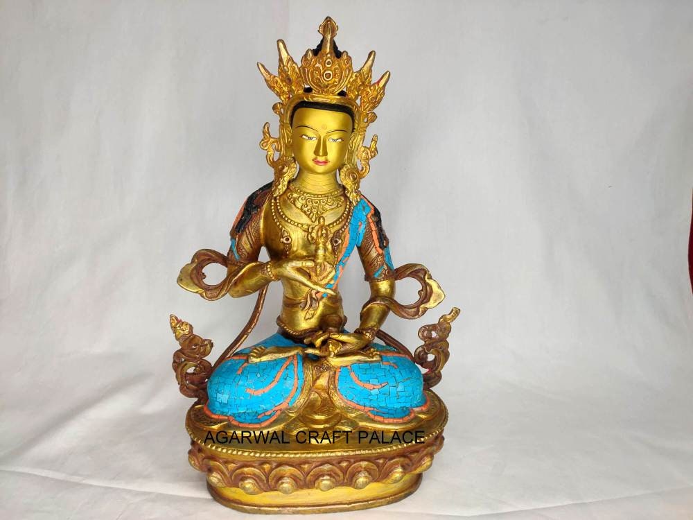 White Tara Statue, Gold Tara, Vajrayana, Jetsun Dolma, Female Buddha ...