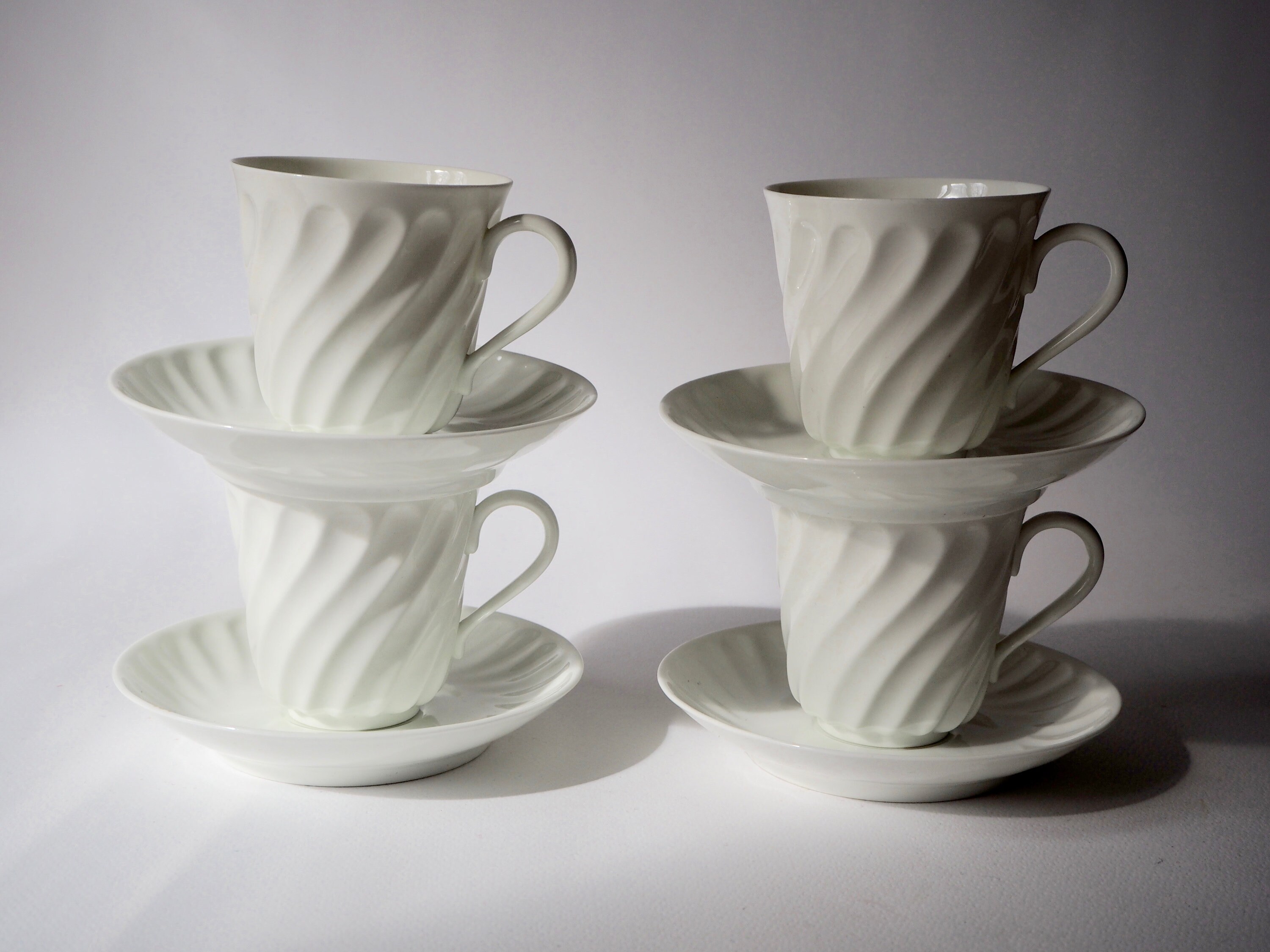 Delicate White Bone China Coffee Cups Made in Lomonosov - Etsy