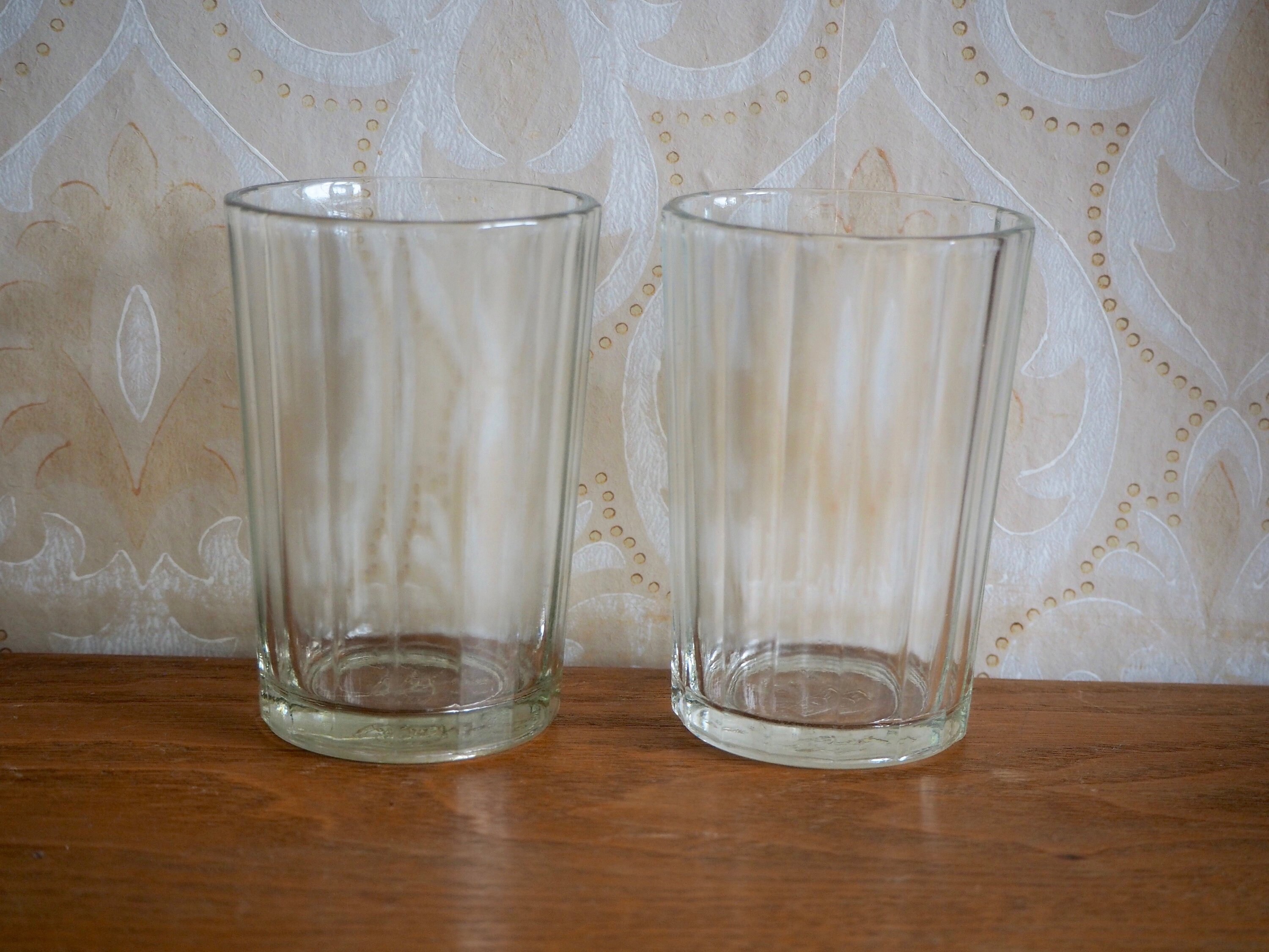 Set of 2 Retro Faceted Glass ,soviet Drinking Glass, 1970s Soviet ...