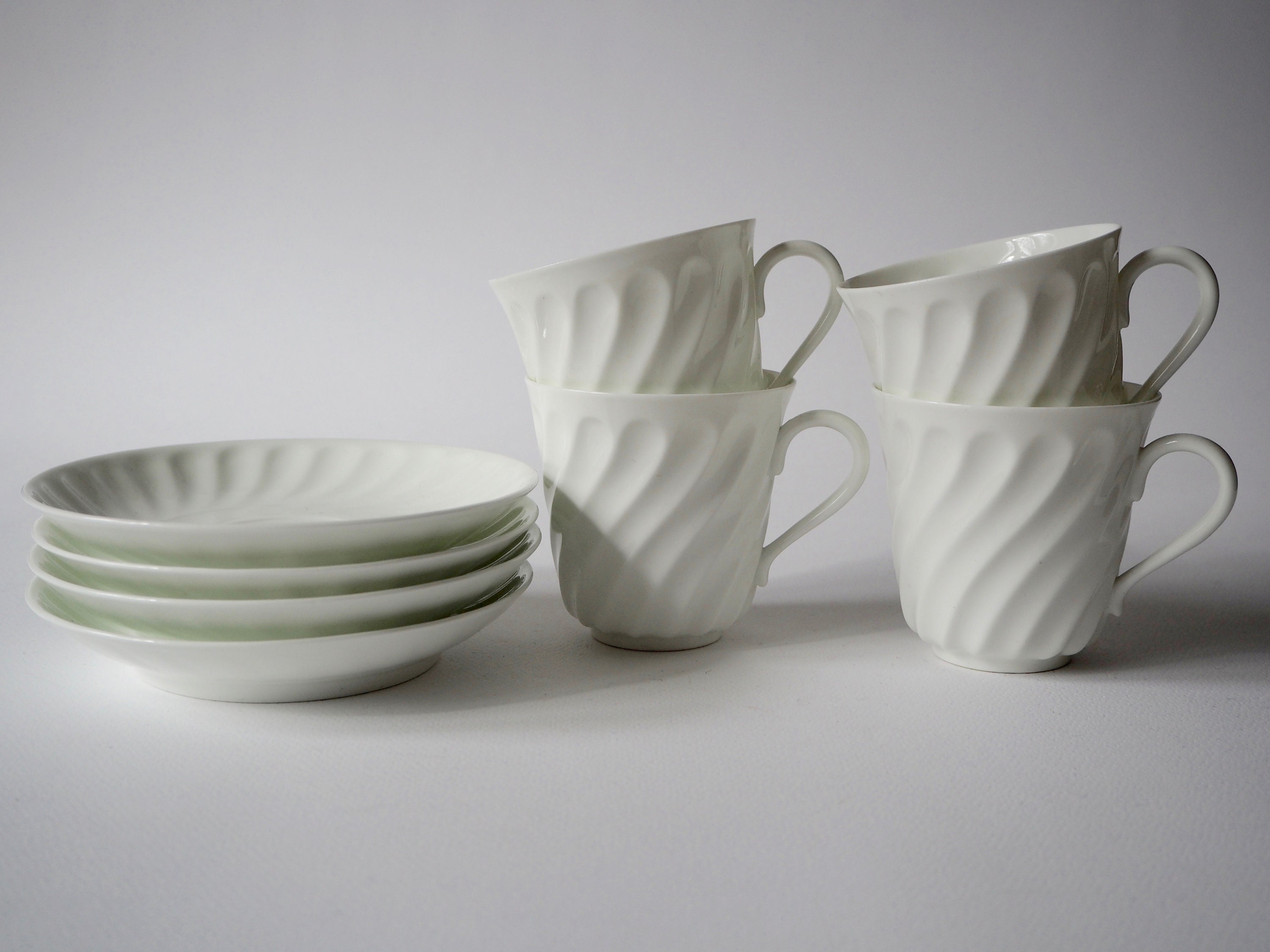 Delicate White Bone China Coffee Cups Made in Lomonosov Porcelain ...