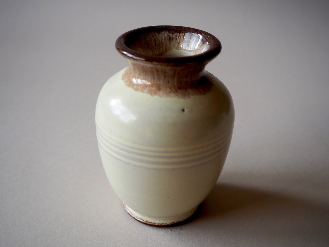 Nordic Vintage Small Vase Small Glazed Pottery Vase Estonian Ceramic ...