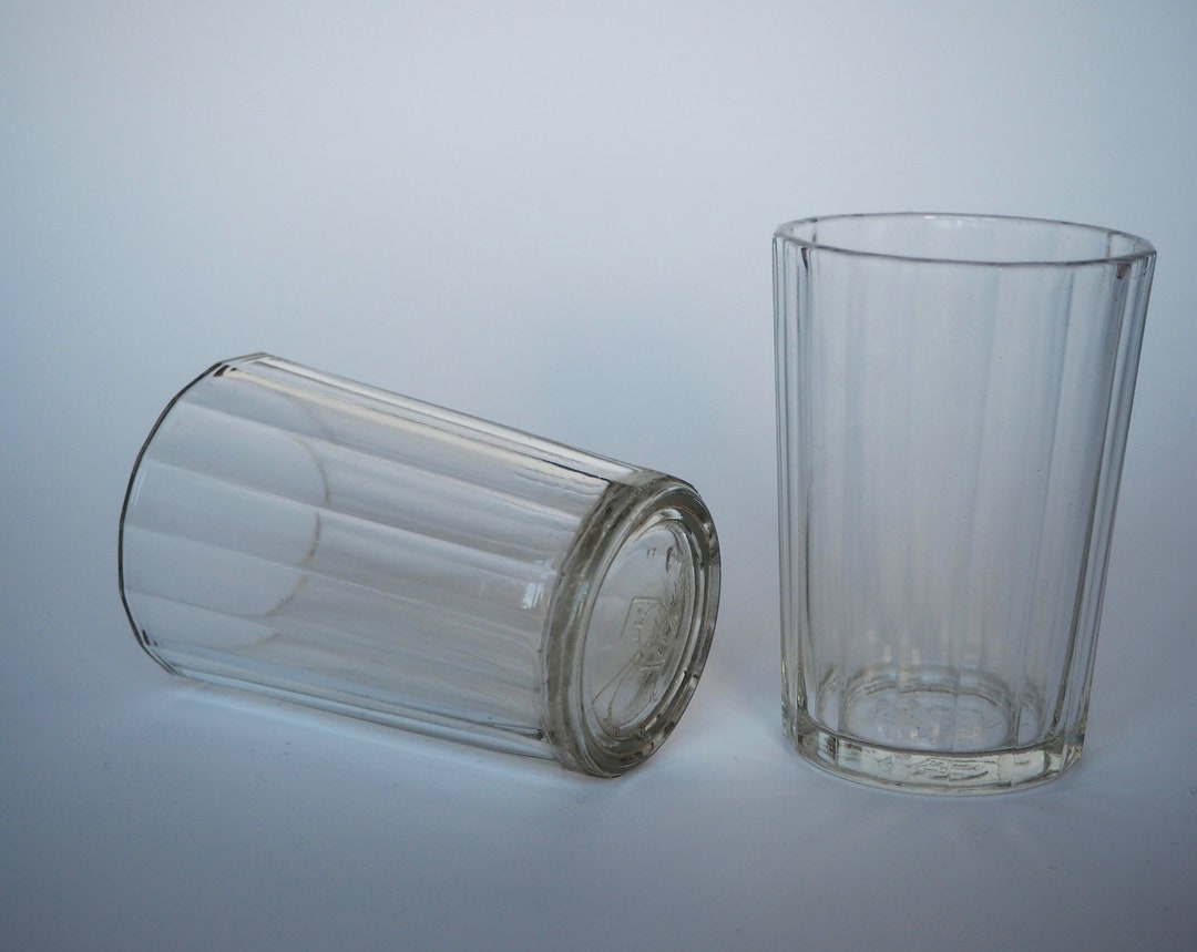 Set of 2 Retro Faceted Glass ,soviet Drinking Glass, 1970s Soviet ...