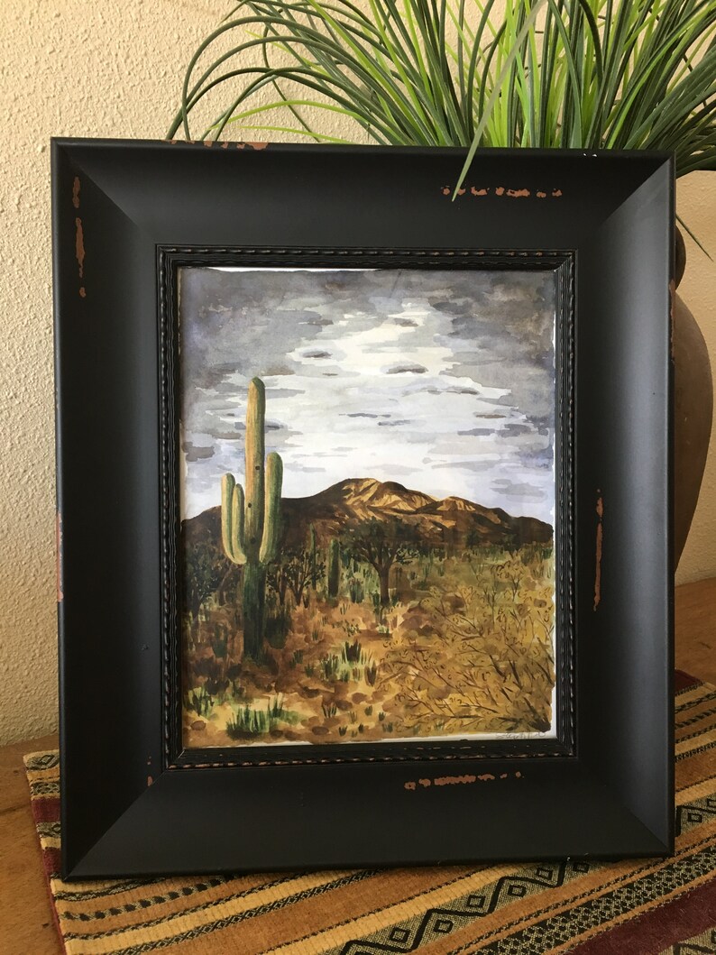 Saguaro Desert Scene 8x10 Art Print - Etsy