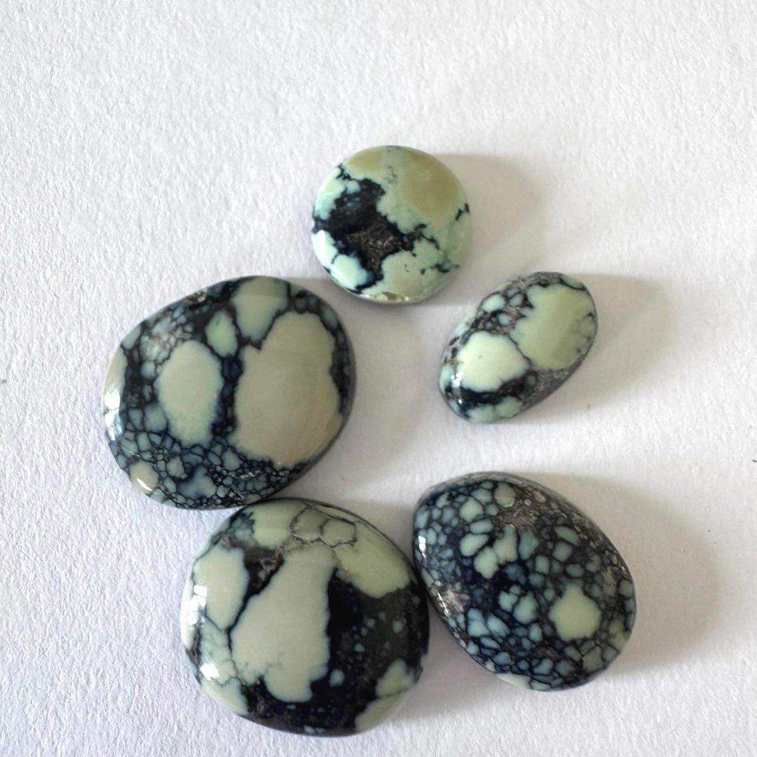 Poseidon Variscite Cabs, Green Variscite, Variscite Cabochon, Designer ...