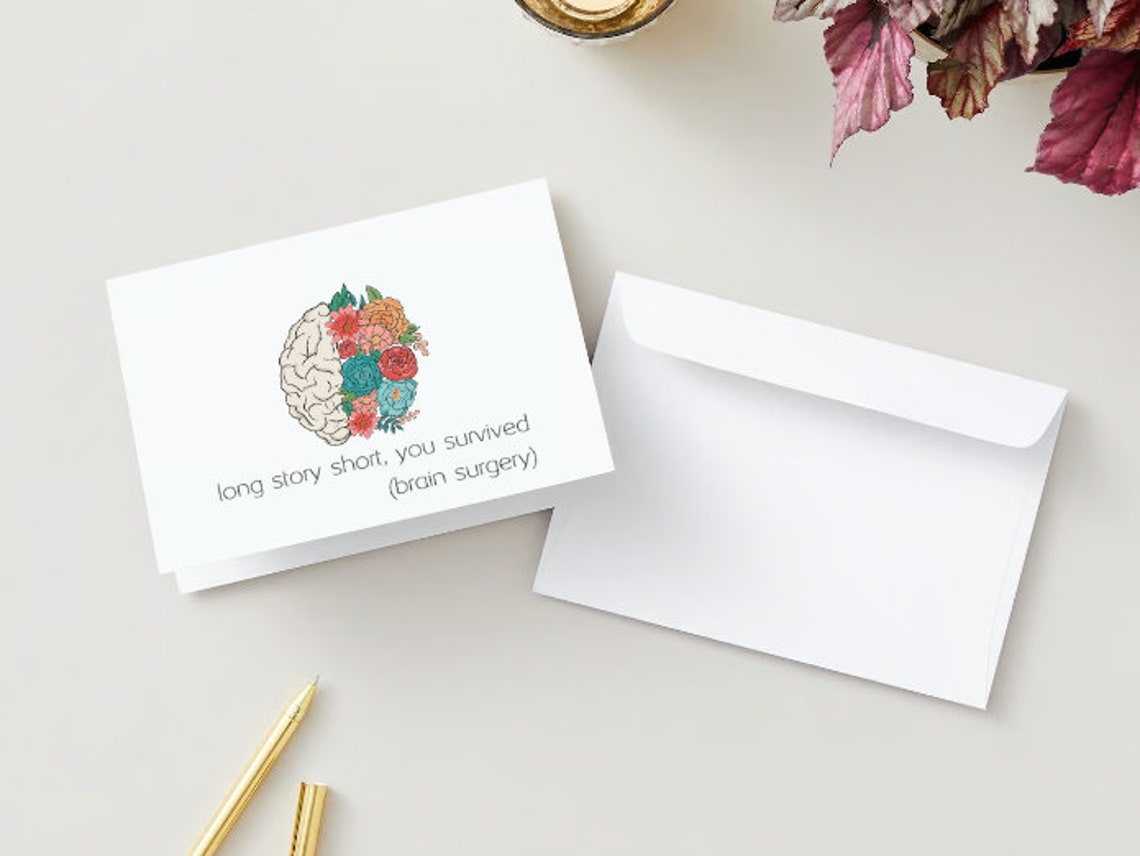 Long Story Short You Survived Brain Surgery Brain Surgery Survivor Card ...