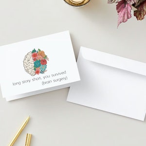 Long Story Short You Survived Brain Surgery Brain Surgery Survivor Card ...