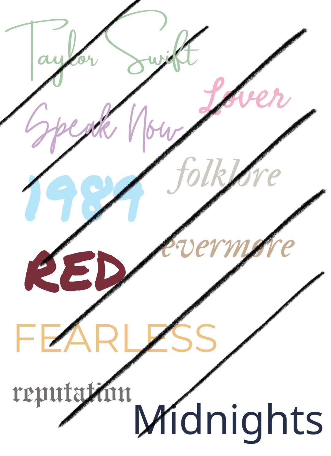 Taylor Swift Fonts - Etsy