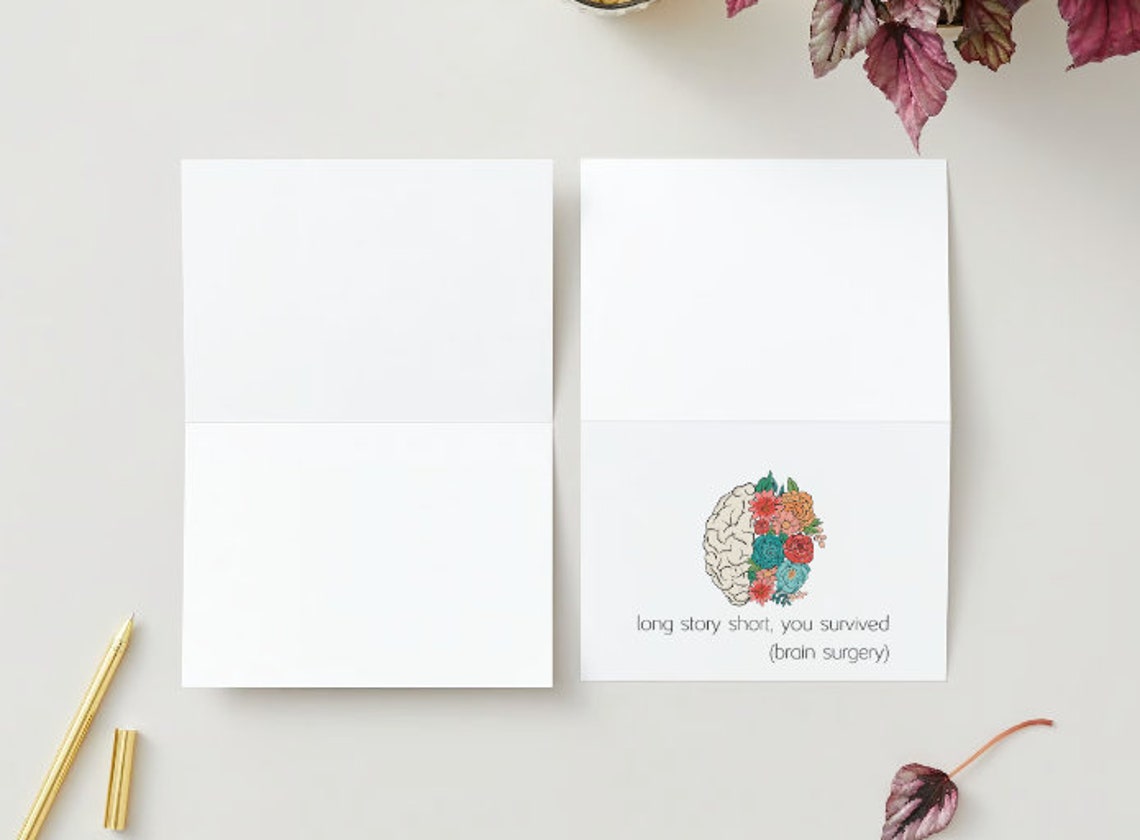 Long Story Short You Survived Brain Surgery Brain Surgery Survivor Card ...