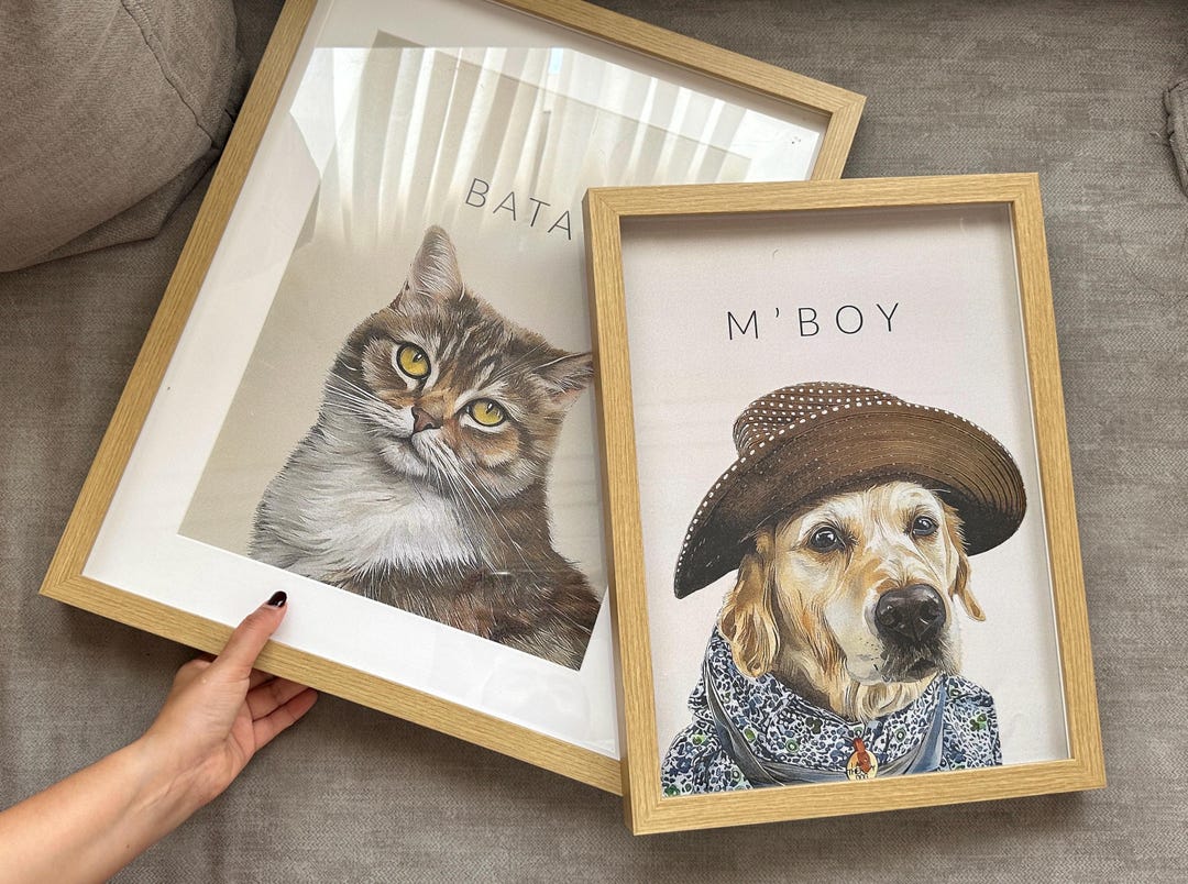 Custom Pet Portraits, Dog Memorial Art, Digital Download for Pet Lovers ...