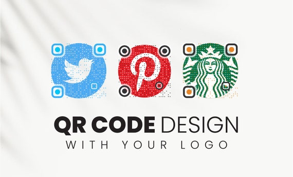 Create Custom Professional Qr Codes With Your Logo Qr Code Etsy Denmark