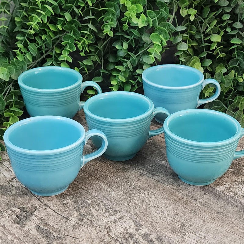 Turquoise Tea Cup - Etsy