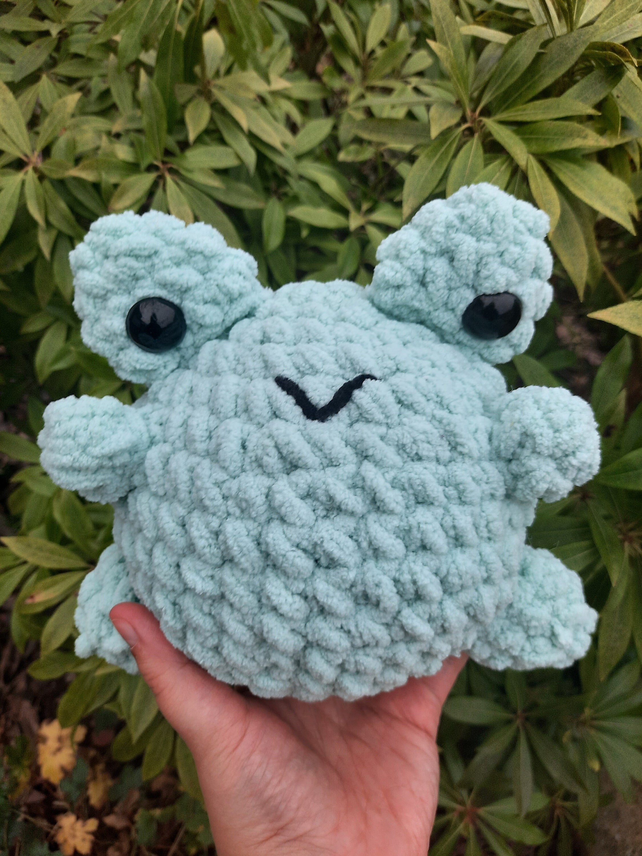 Chonky Frog Plushie Amigurumi Crochet Stuffed Toy Animal Cute Kawaii ...
