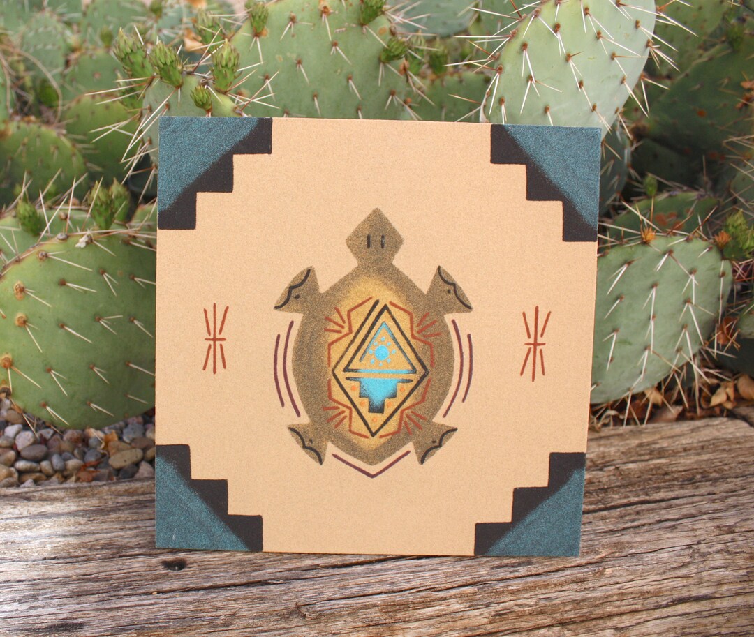 Turtle Art, Indigenous Art, Navajo Sand Painting, Indian Art, Southwest ...