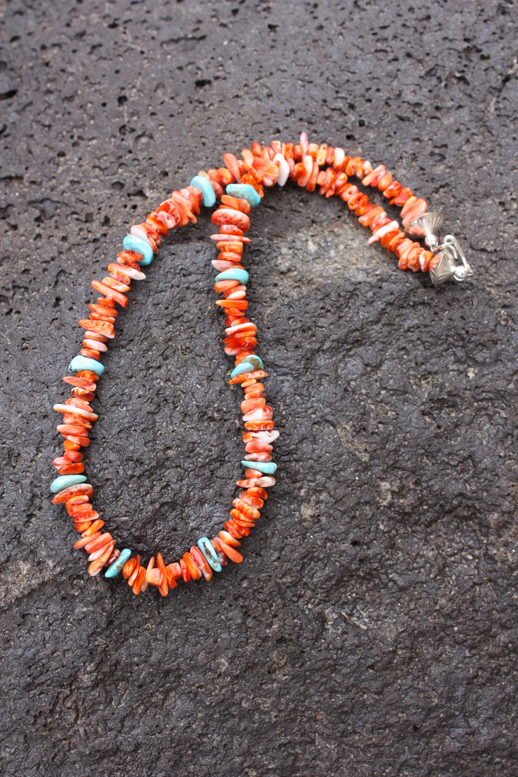 Spiny Oyster Necklace Turquoise Sterling Silver Pueblo | Etsy