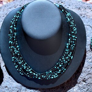 Multi Strand Seed Bead Necklace Glass Seed Beads - Etsy