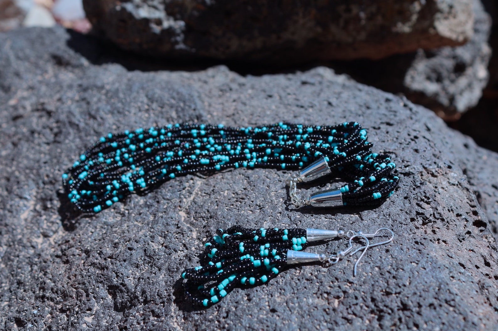 Multi Strand Seed Bead Necklace Glass Seed Beads Etsy