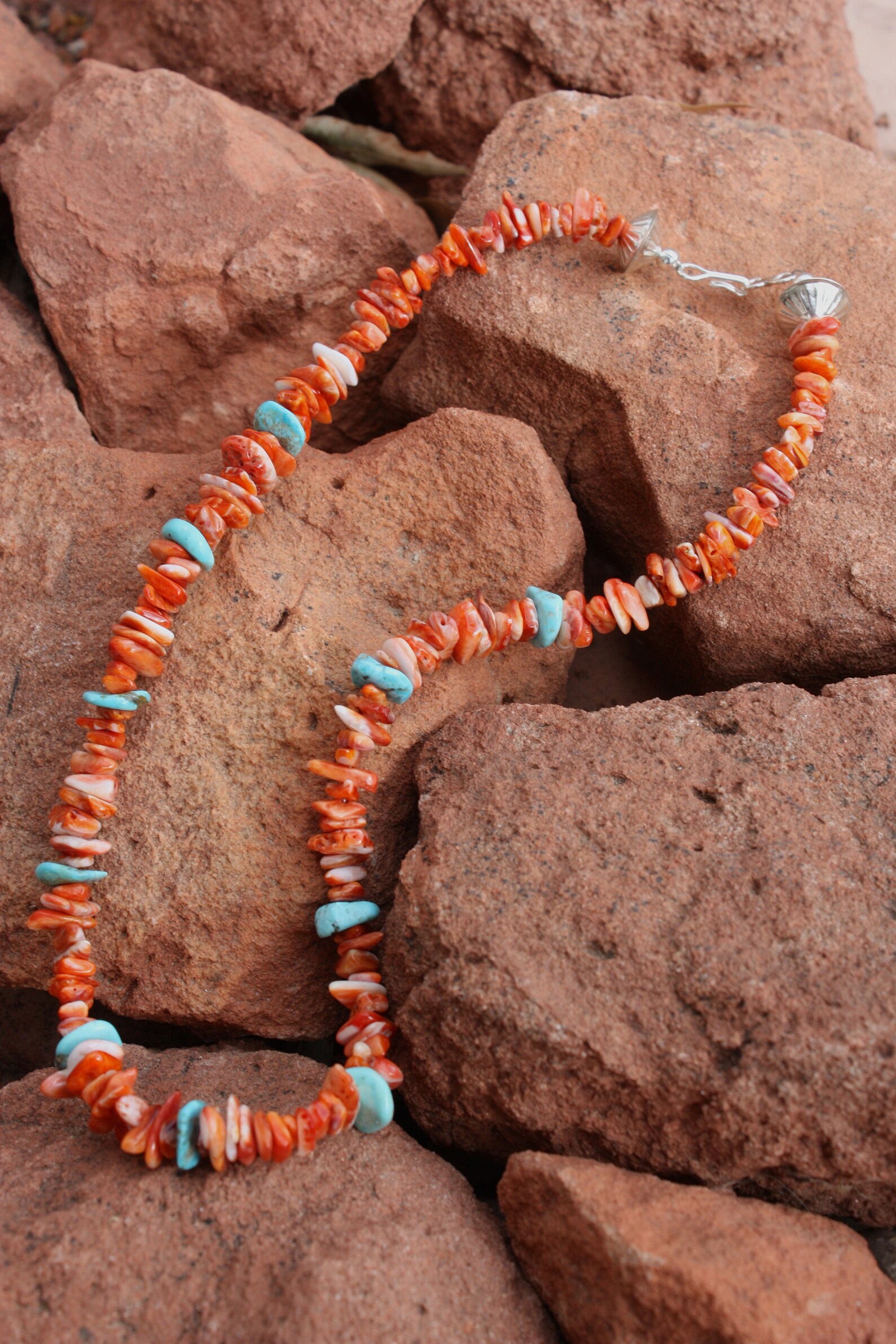 Spiny Oyster Necklace Turquoise Sterling Silver Pueblo - Etsy